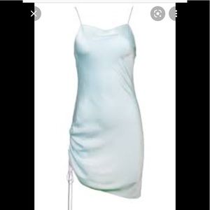 DANNIJO | Dresses | Dannijo Silk Turquoise Ruched Ocean Mini Slip Dress ...